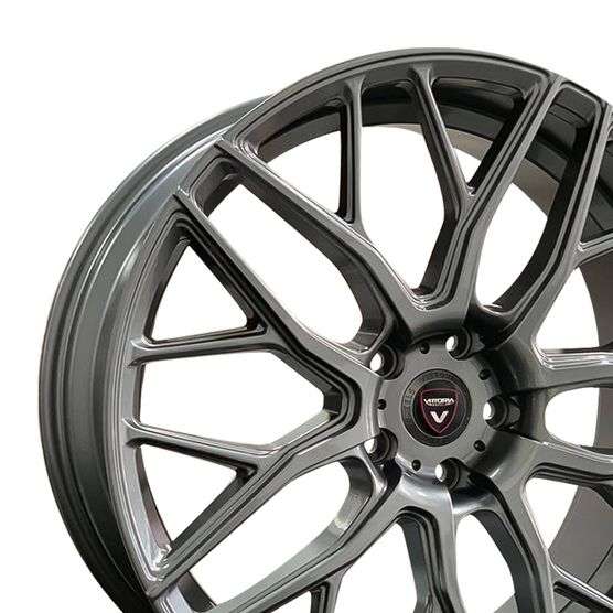 Jogo Roda Lisboa Aro 22 - Grafite Brilhante - leandrinistore