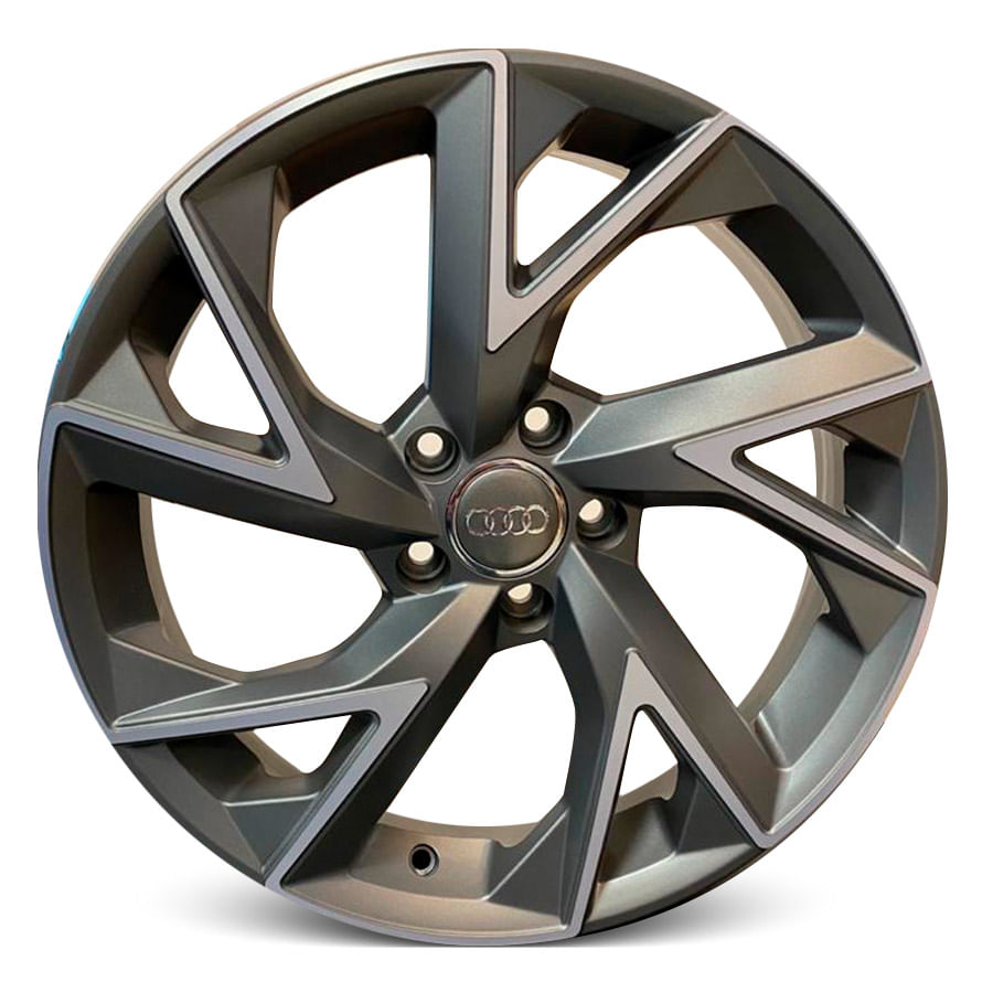 Jogo Roda Audi RSQ3 Aro 18 - Grafite Fosca Diamantada - leandrinistore