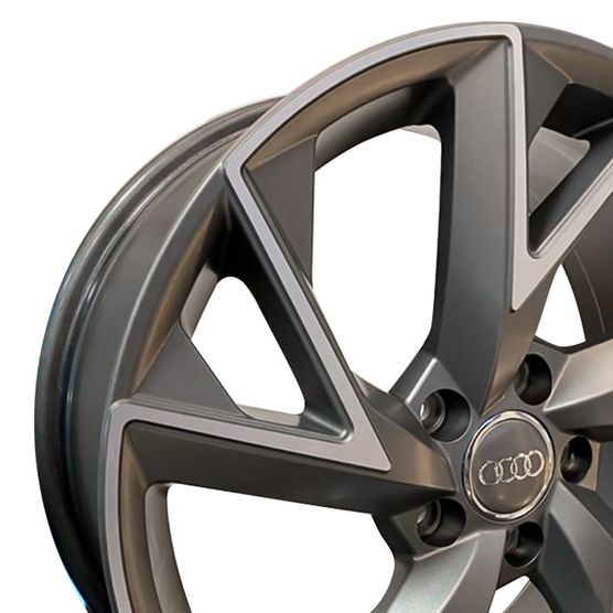 Jogo Roda Audi RSQ3 Aro 18 - Grafite Fosca Diamantada - leandrinistore