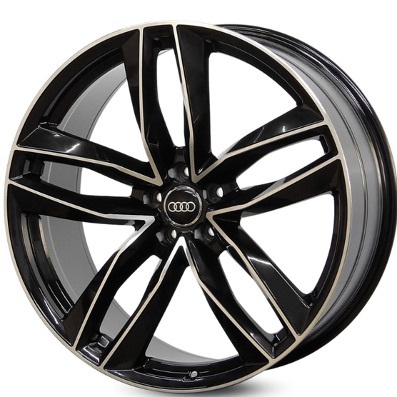 Jogo Roda Audi RS6 Aro 19 - Preta Diamantada - leandrinistore