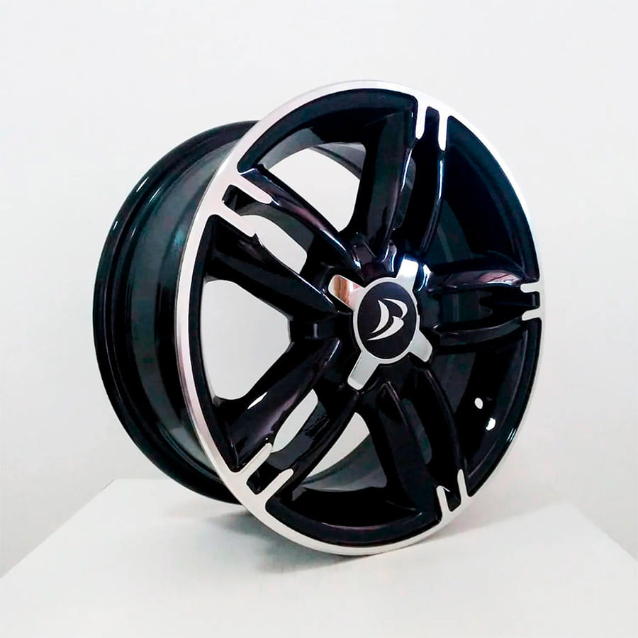 JOGO RODA BRW 690 ARO 14 - PRETA DIAMANTADA - leandrinistore