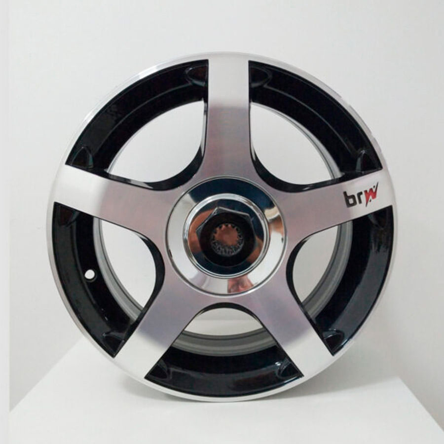 JOGO RODA BRW 450 ARO 15 - PRATA - leandrinistore