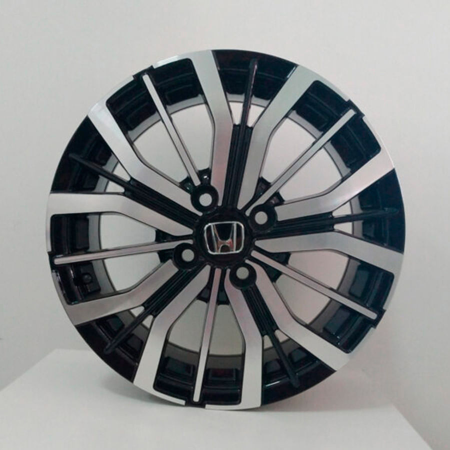 JOGO RODA BRW 1350 CITY ARO 15 - PRETA DIAMANTADA - leandrinistore