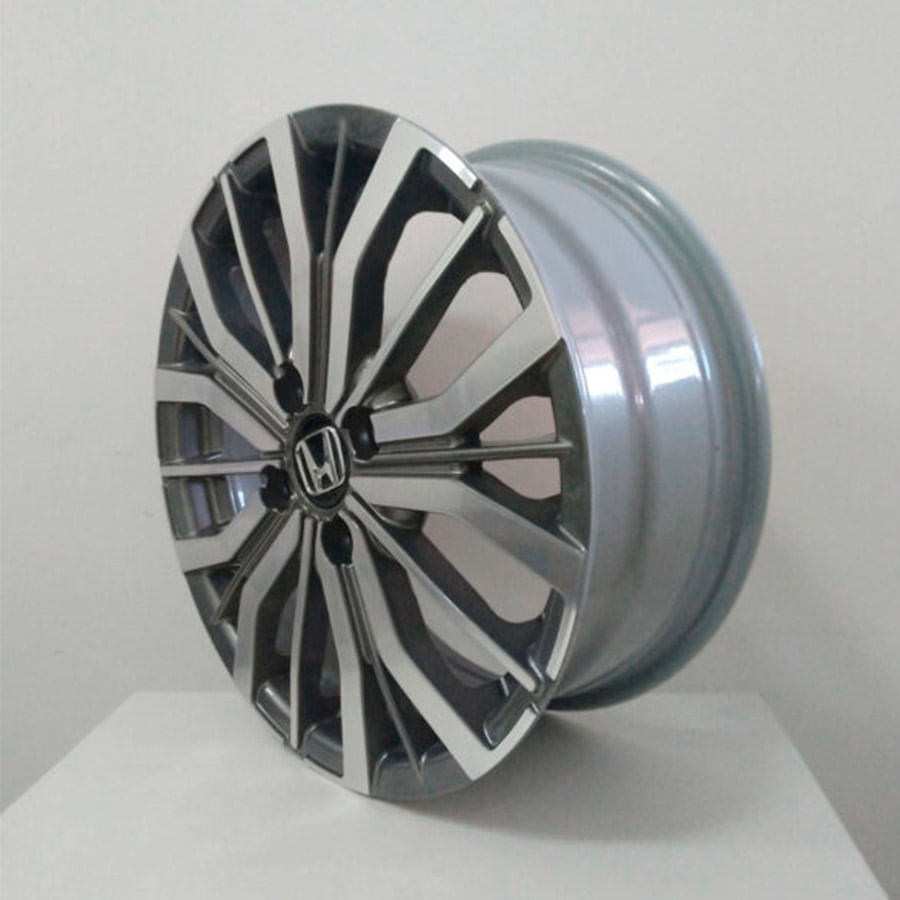 JOGO RODA BRW 1350 CITY ARO 15 - GRAFITE DIAMANTADA - leandrinistore