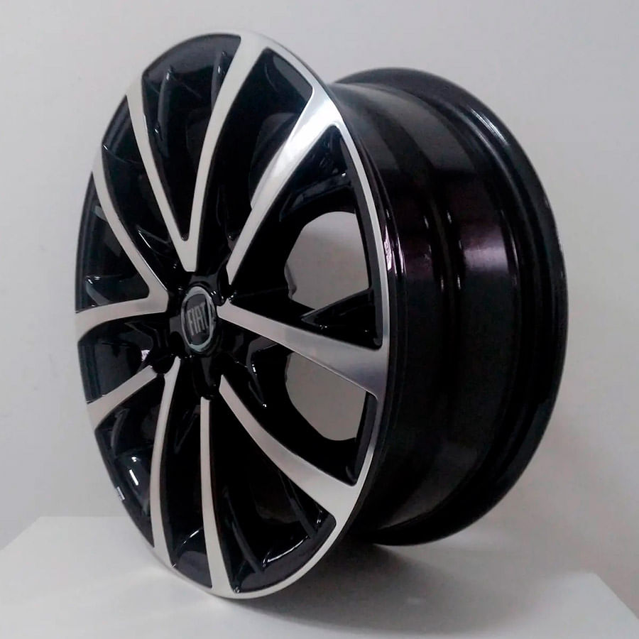 JOGO RODA BRW 1740 FIAT TORO RANCH ARO 15 - PRETA DIAMANTADA ...