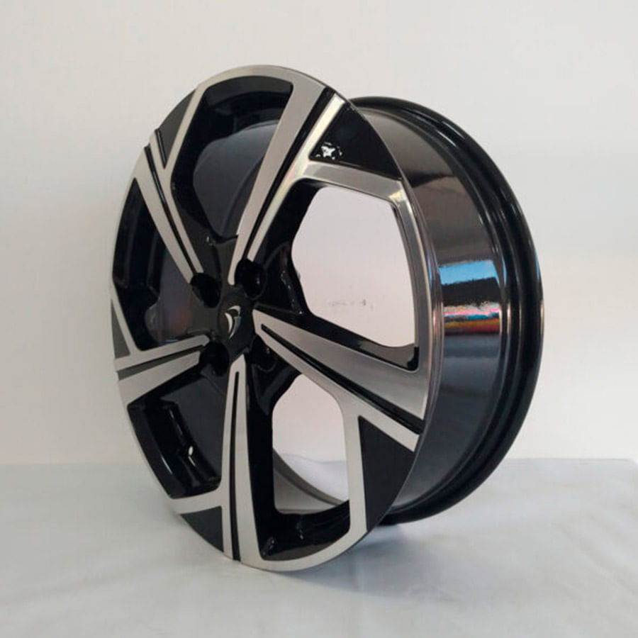 JOGO RODA BRW 1650 VALLETE ARO 18 - PRETA DIAMANTADA - leandrinistore