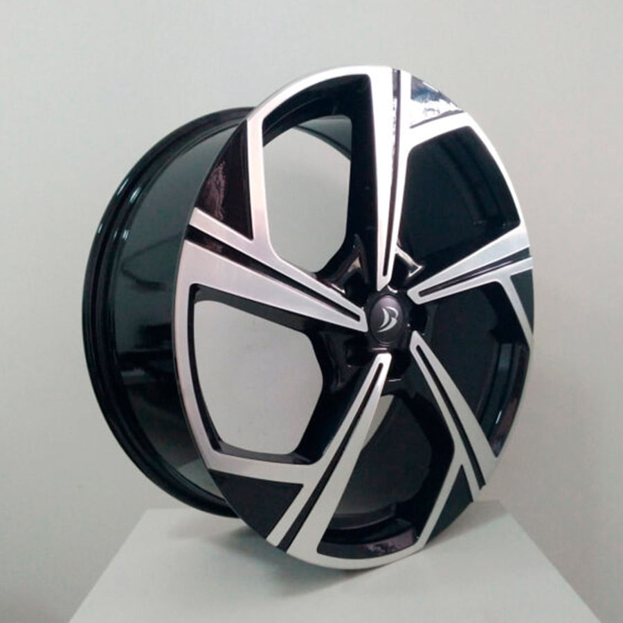 JOGO RODA BRW 1650 VALLETE ARO 20 - PRETA DIAMANTADA - leandrinistore