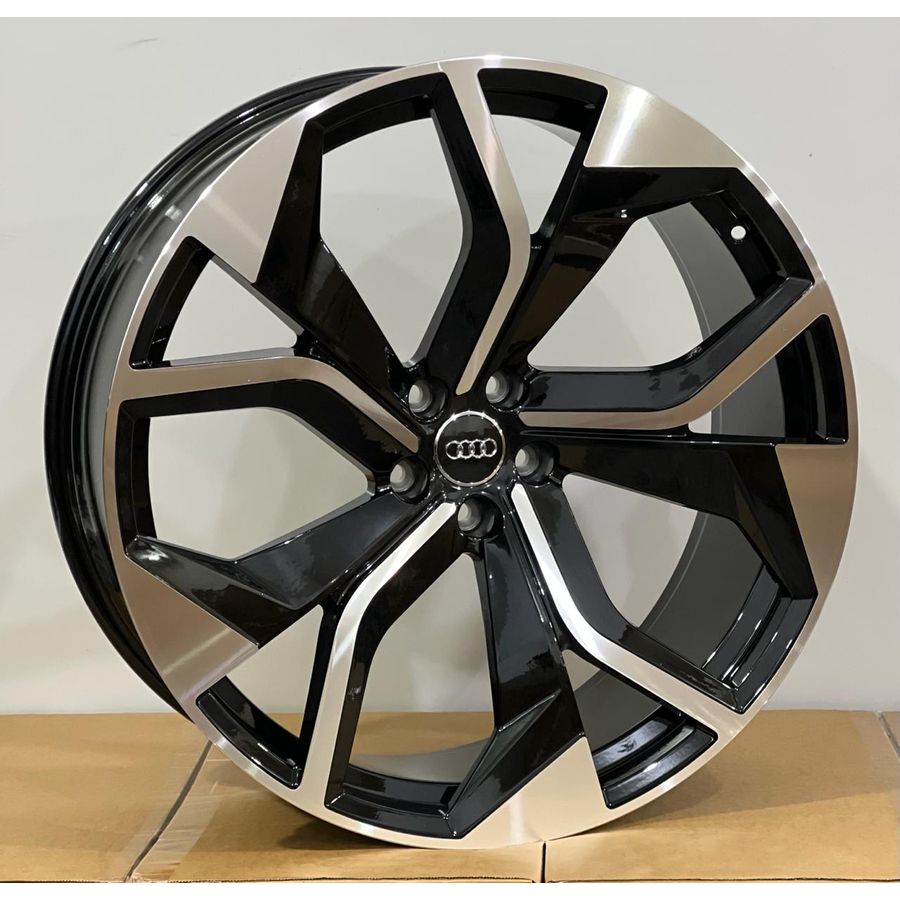 Jogo Roda Audi RS Q8 Aro 23 - Preta Diamantada - leandrinistore