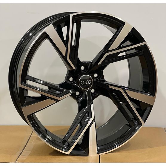 Jogo Roda Audi RS6 Aro 22 - Preta Diamantada - leandrinistore